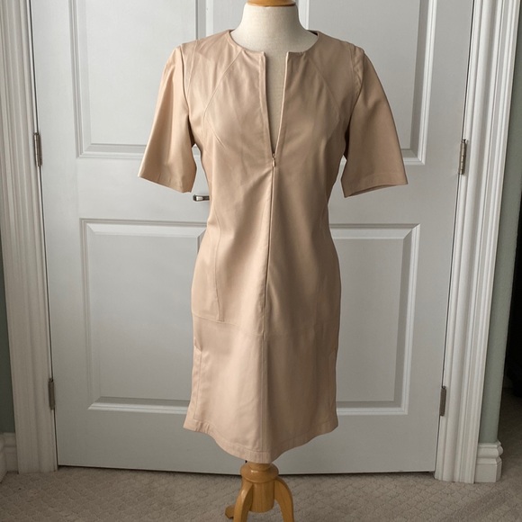 Stills | Dresses | Stills Leather Dress In Bare Nude Color Sz 4 8 ...